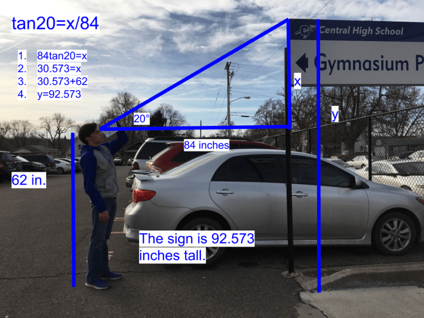 Measuring height with Trig – Infinitely Teaching